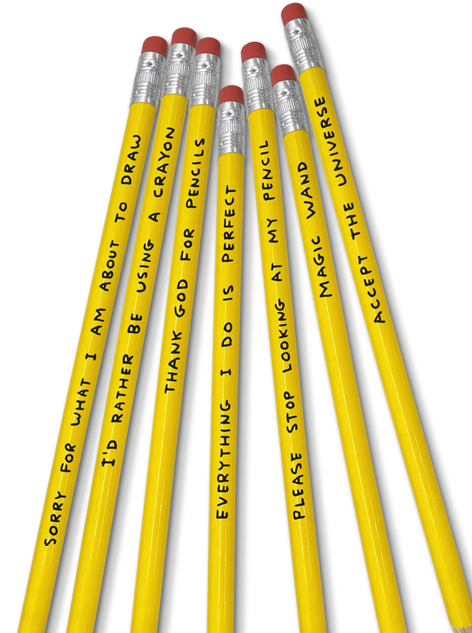 David Shrigley // 7 Pencils Yellow Set — OPEN EDITIONS